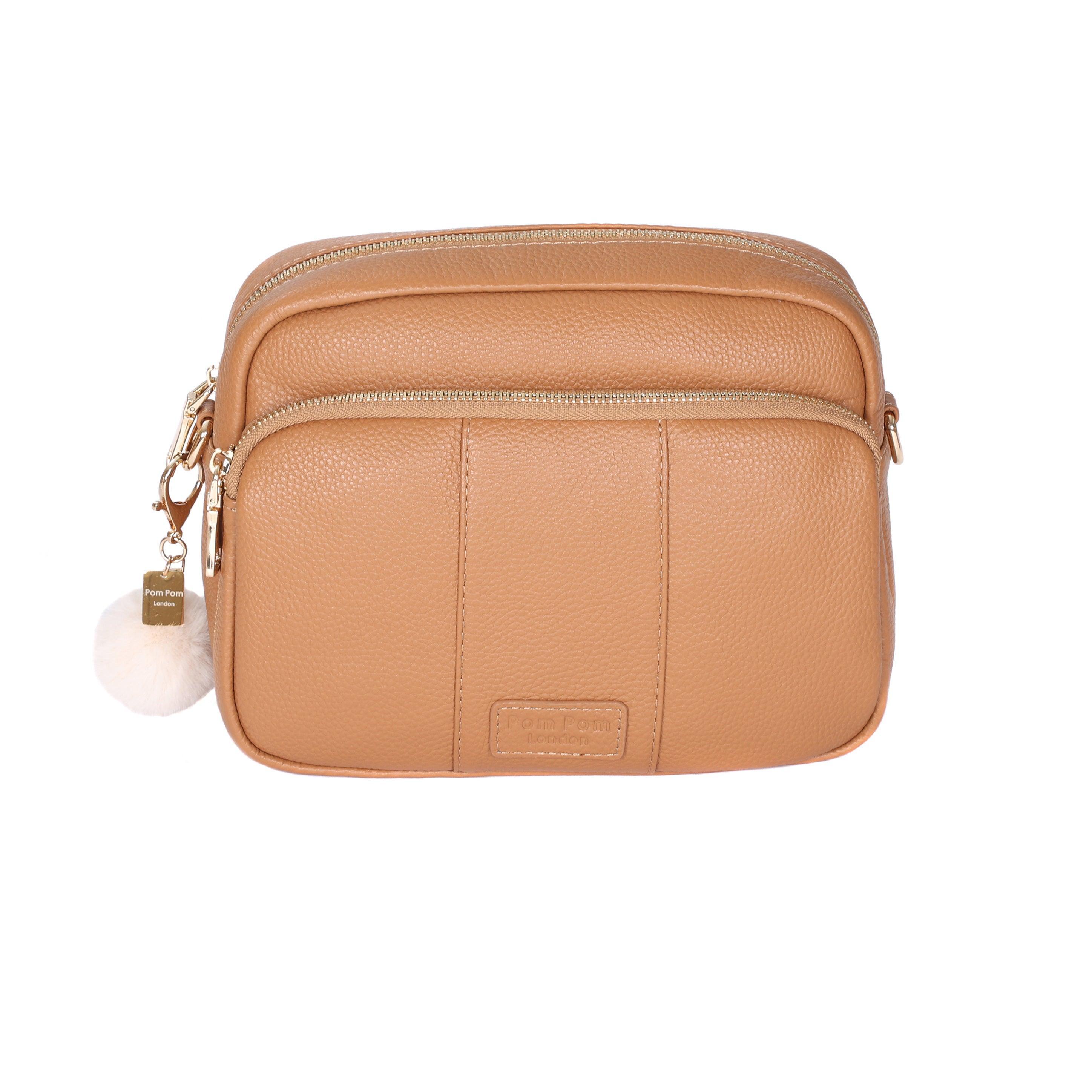 Pom Pom London Original - Leather Crossbody Bag In Maple