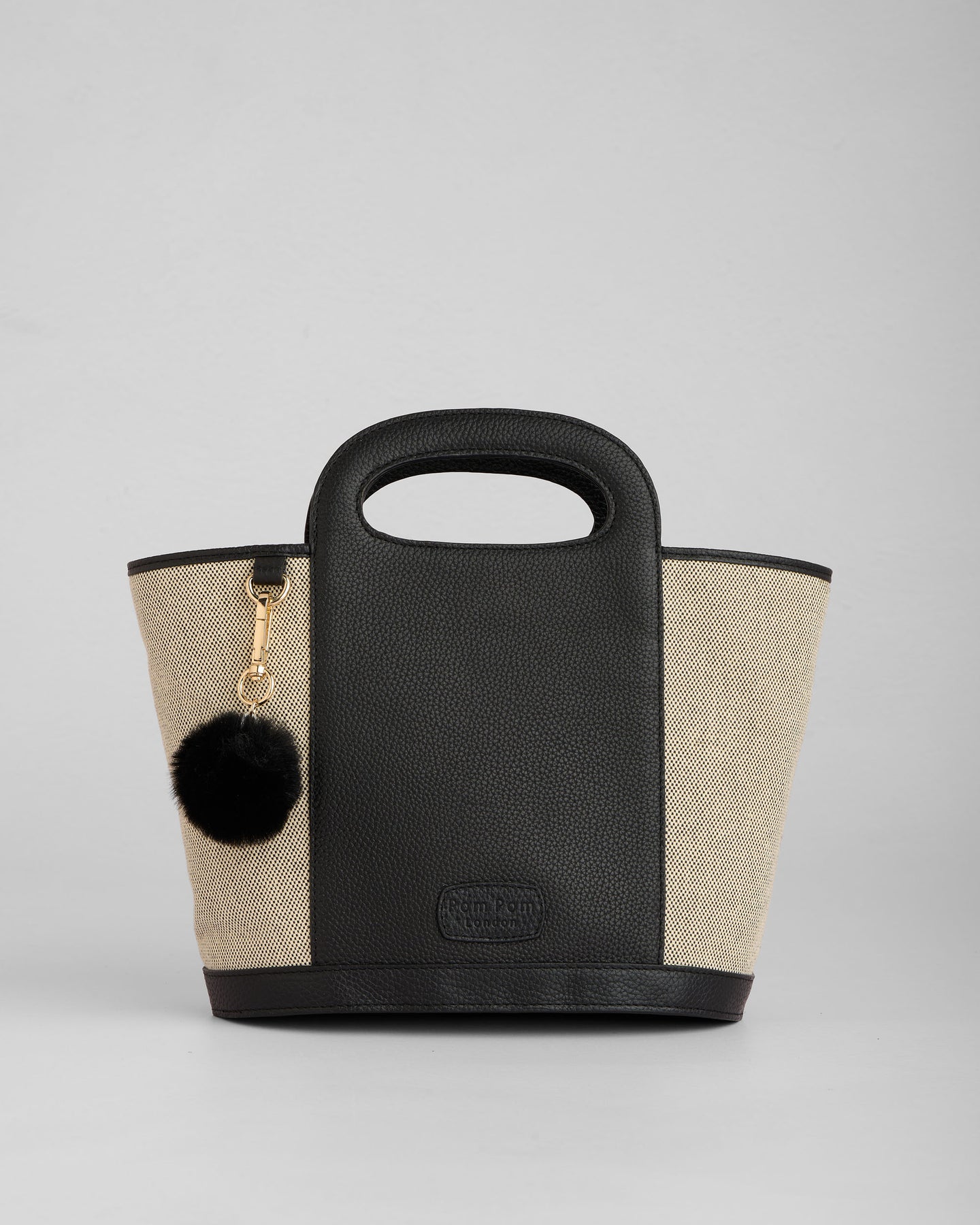 Pom Pom London Berwick Bag Canvas & Leather Black