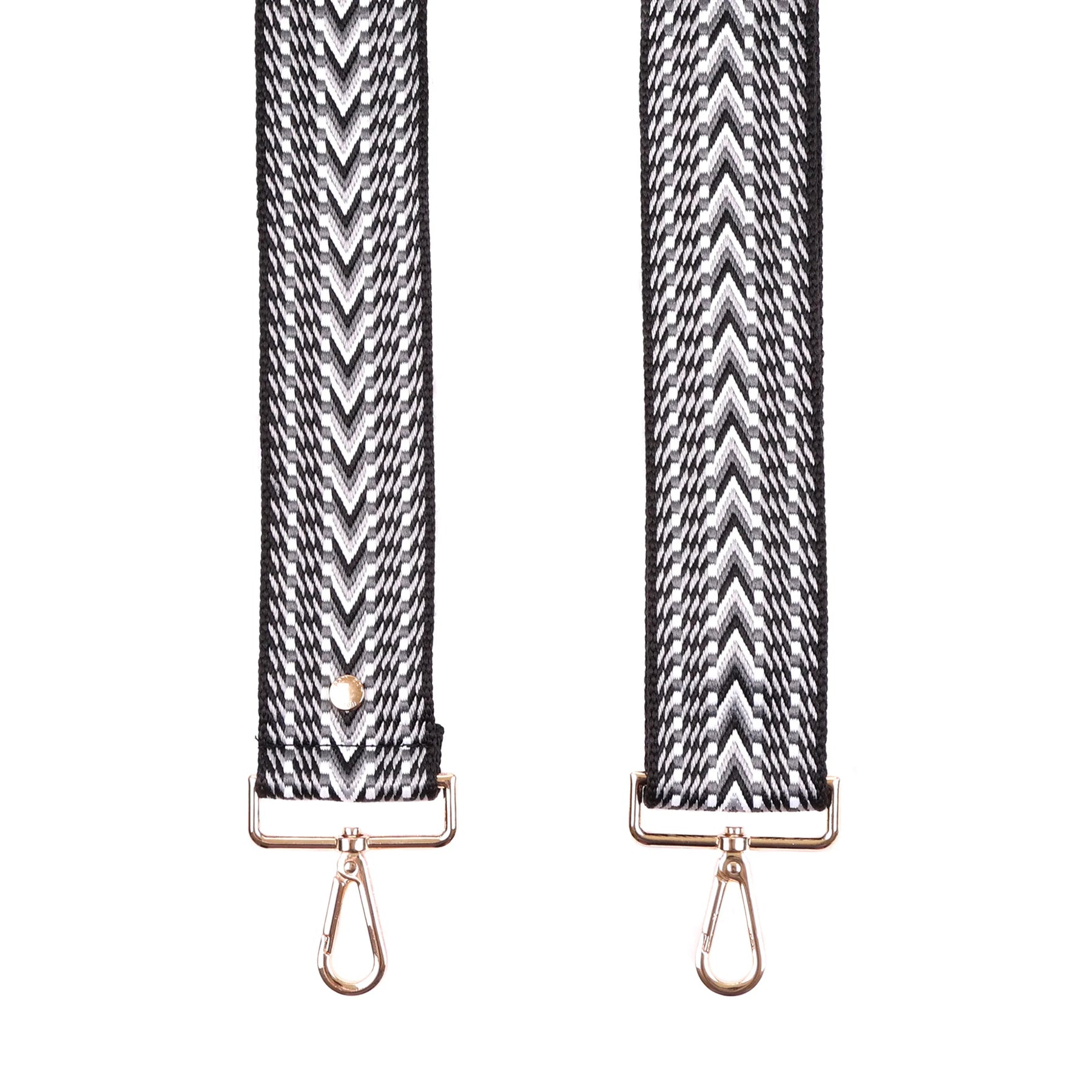 Crossbody Bag Strap in Black Tribal - Pom Pom London