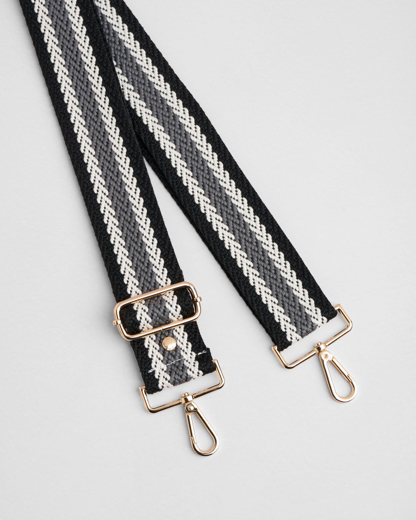 Crossbody Bag Strap in Purple Woven Stripe - Pom Pom London