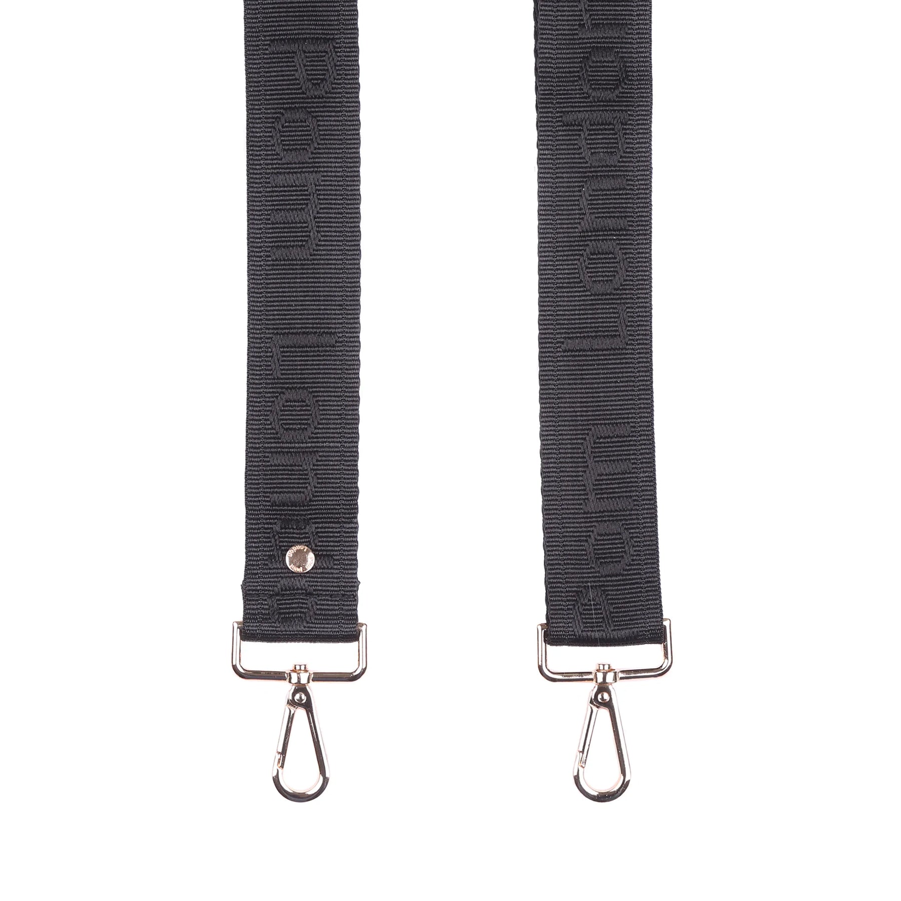 Crossbody Bag Strap Black Logo - Pom Pom London