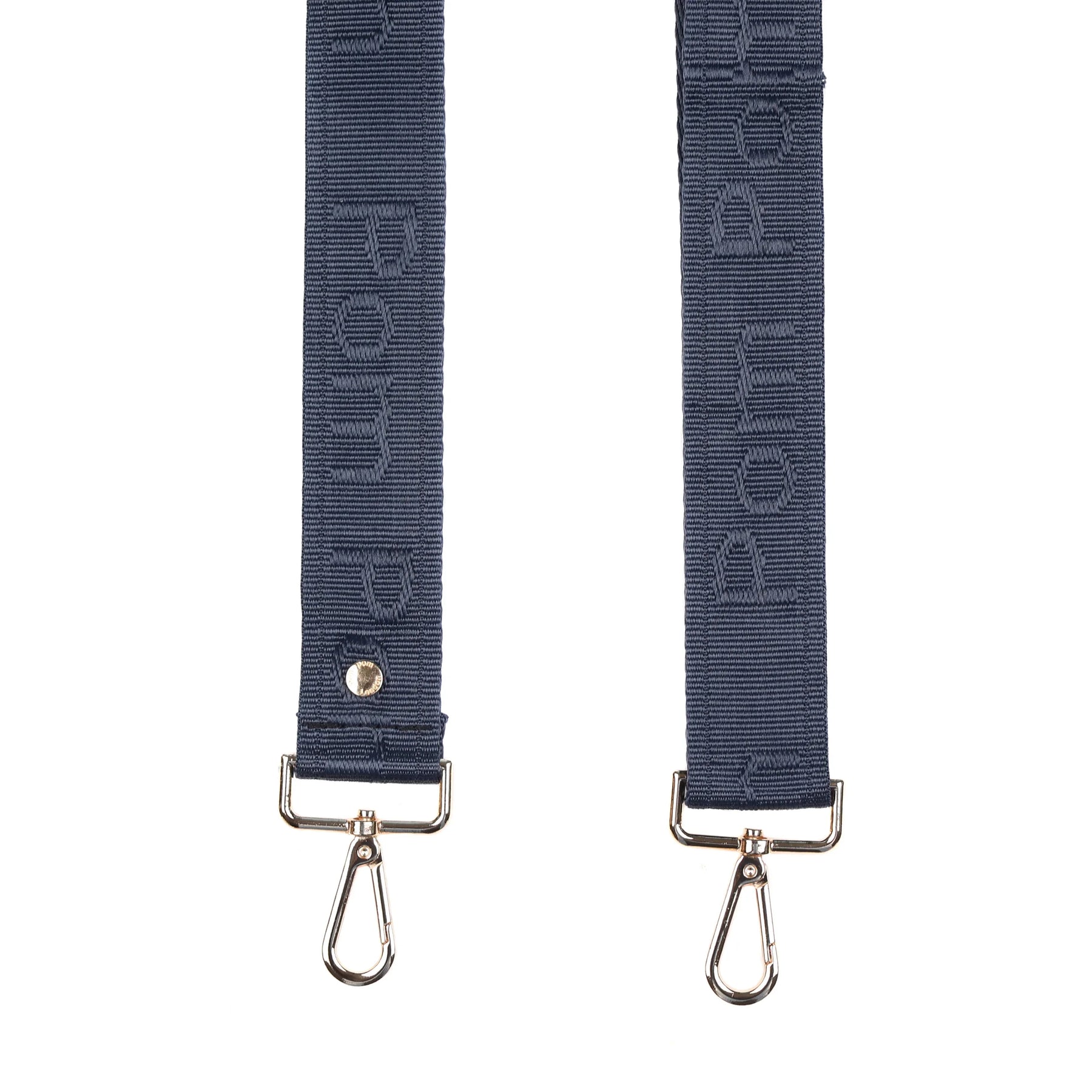 Crossbody Bag Strap in Logo Navy Strap - Pom Pom London