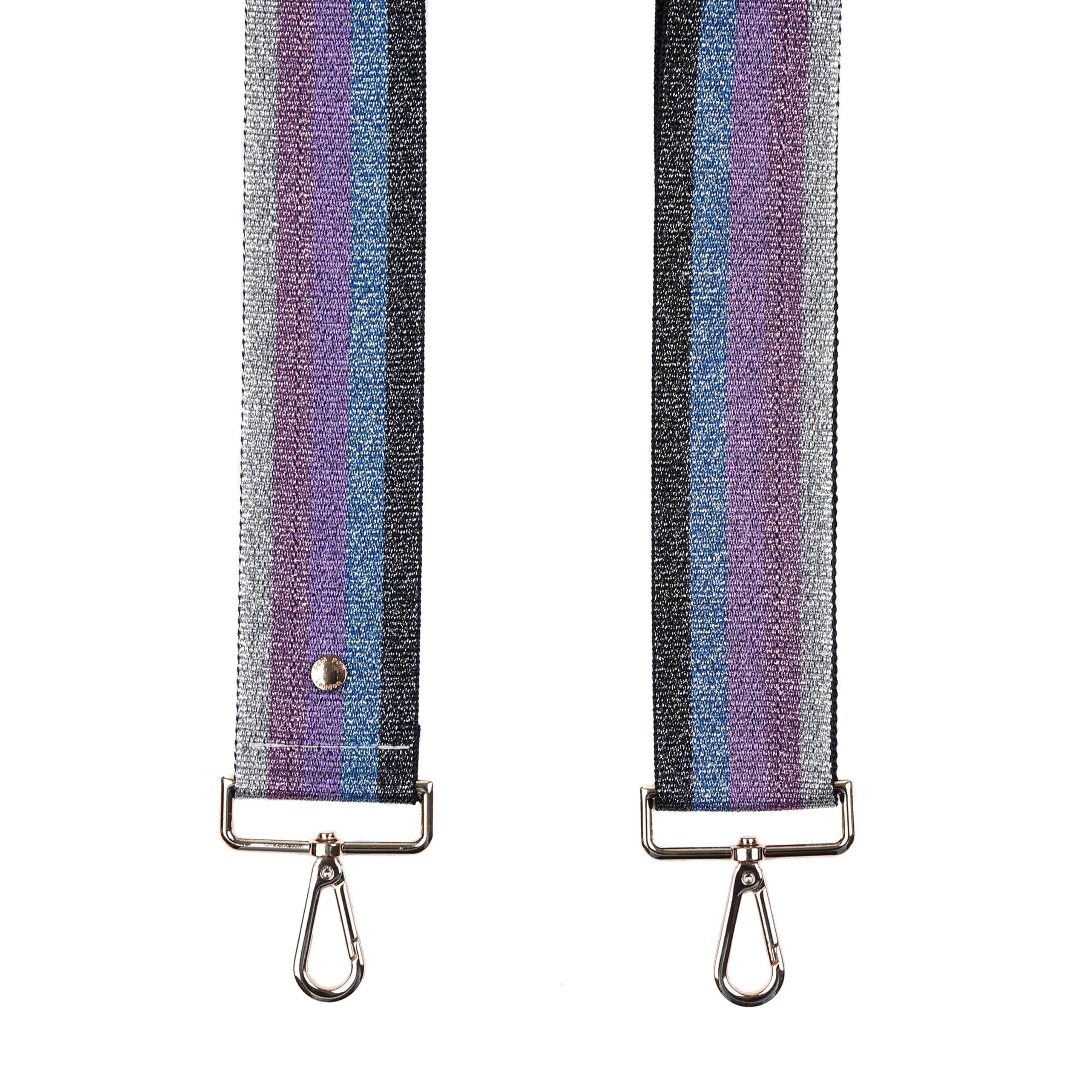 Crossbody Bag Strap in Purple Glitter - Pom Pom London