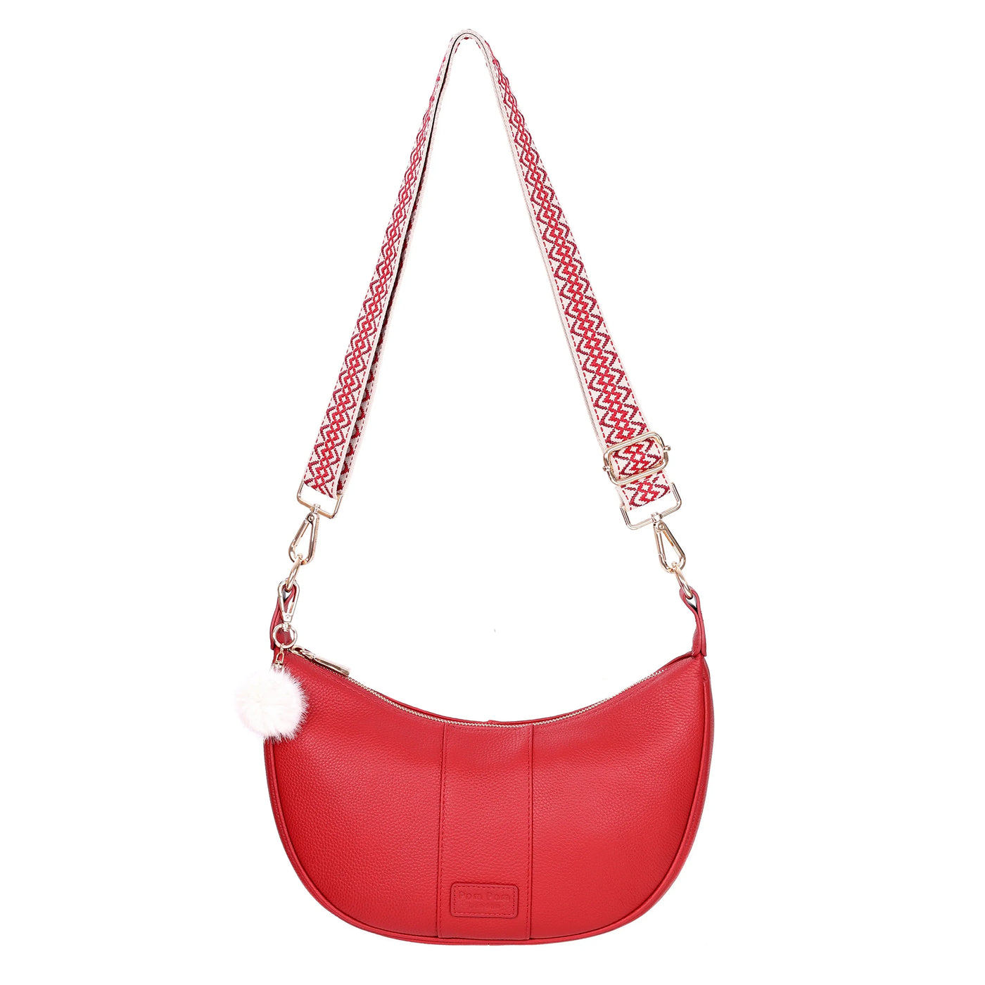 Sutton Sling Bag Crimson Red – Pom Pom London