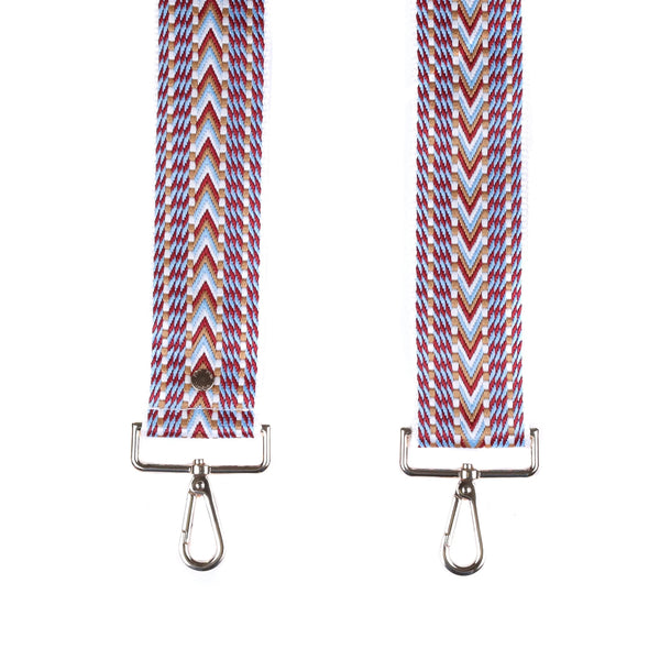 Crossbody Bag Strap in Crimson Tribal - Pom Pom London